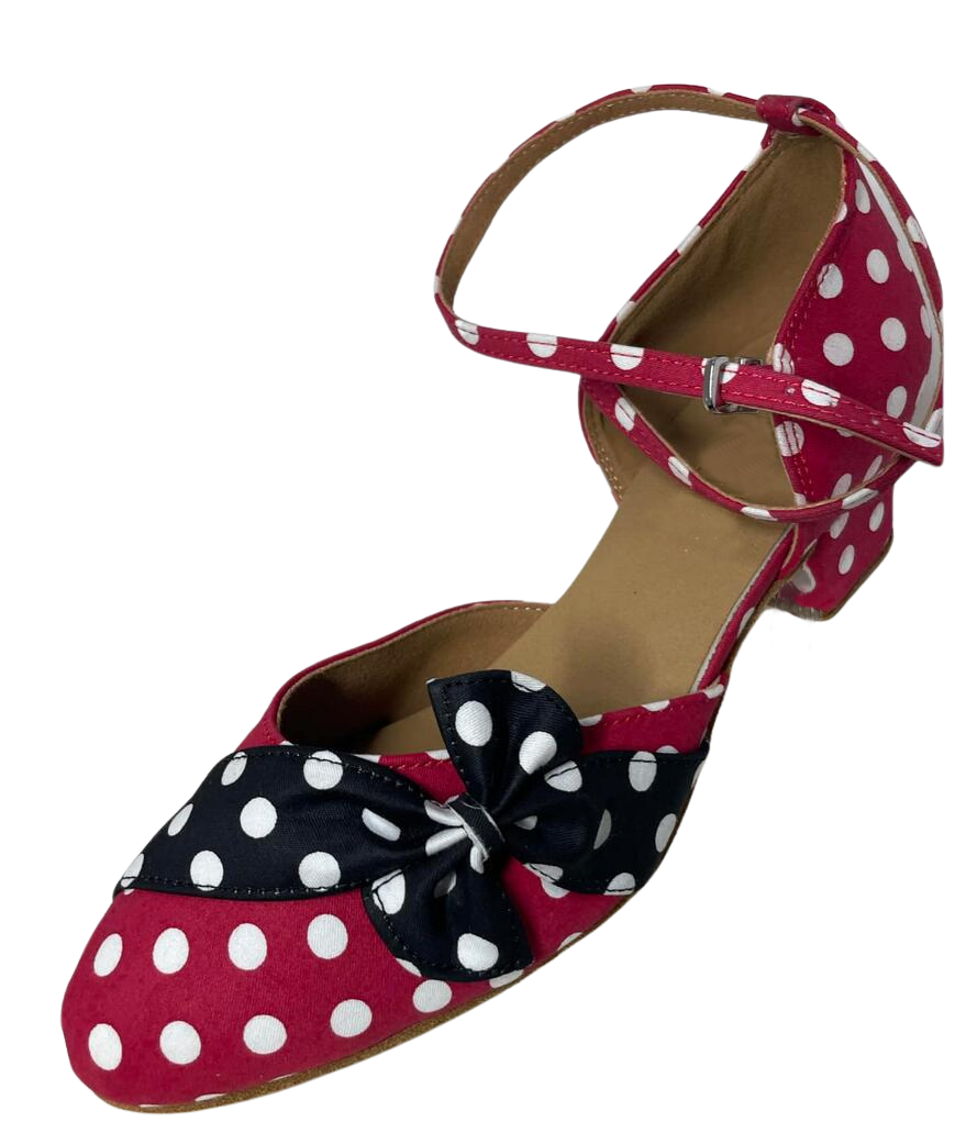 West Coast Swing Dance Shoes Closed Toe Polka Dot – TTdancewear