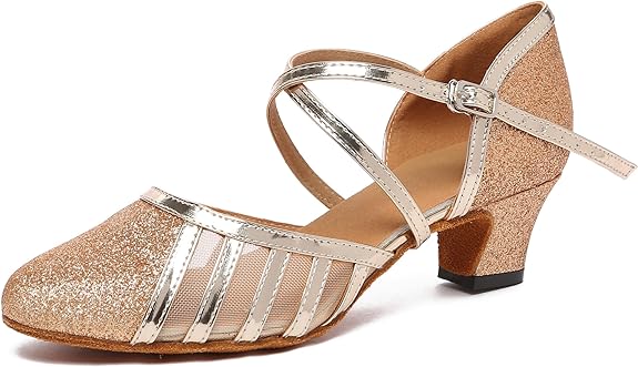 Ballroom Dance Shoes Gold Closed Toe Waltz Performance Shoes – TTdancewear
