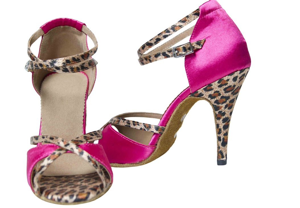 Hot Pink Ballroom Dance Shoes Latin Salsa Dancing Shoes for Women ...