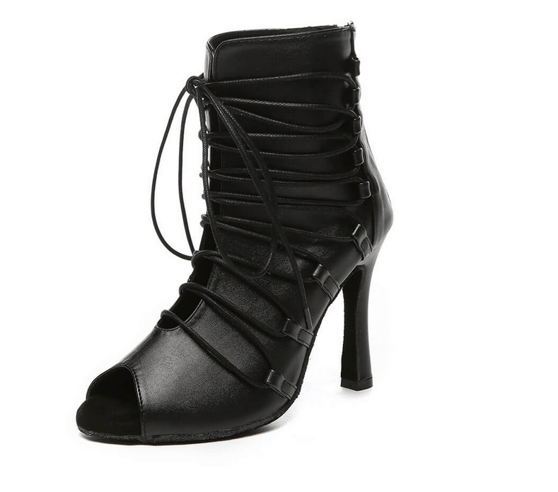 Black Dance Boots for Heels Latin Salsa Dancing – TTdancewear