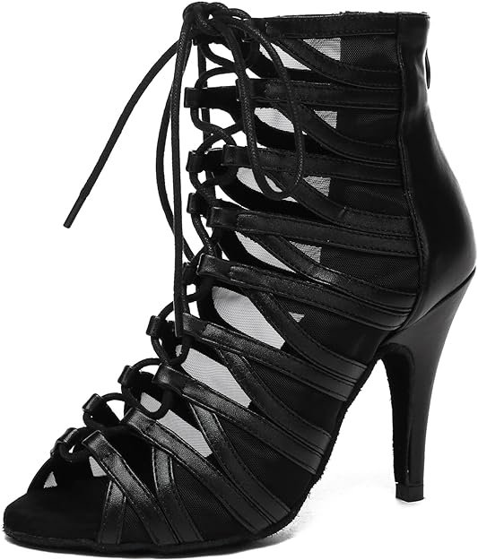 Dance Boots Black Salsa Bachata Heels Dancer Boots – TTdancewear