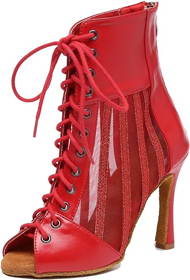 Dance Boots Red Sexy Salsa Bachata Heels Dancer Boots – TTdancewear