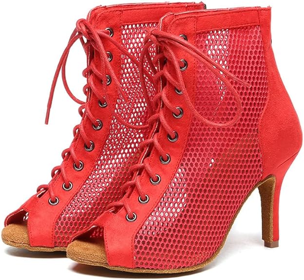 Dance Boots Sexy Red Dance Heels Booties – TTdancewear