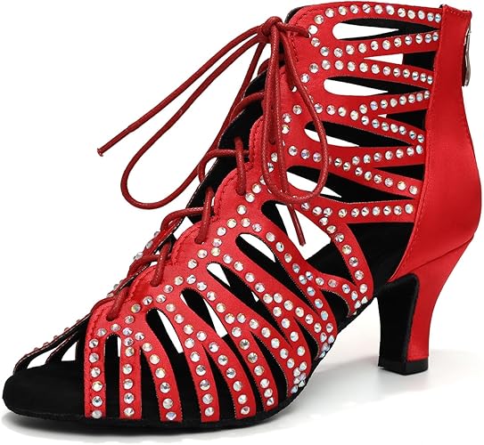 Salsa Shoes Womens Red Dance Boots – TTdancewear