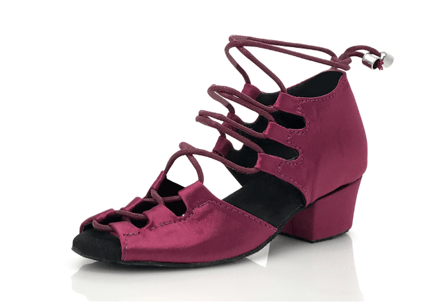 West Coast Swing Shoes Lace-Up Wine Red – TTdancewear