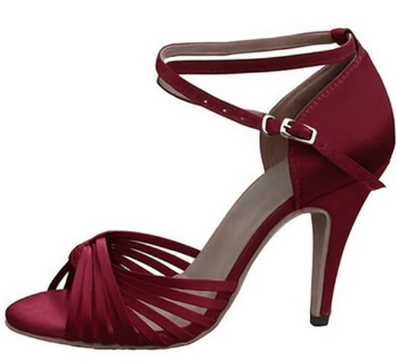 Salsa Dancing Shoes Burgundy Red – TTdancewear