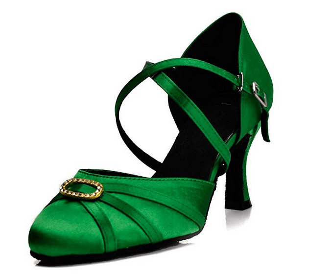 Green Closed Toe Ballroom Dance Shoes Latin Salsa Dance Shoes – TTdancewear