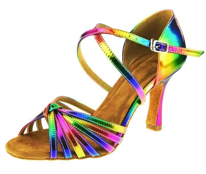 Rainbow Ballroom Dance Shoes Latin Salsa Dance Shoes – TTdancewear